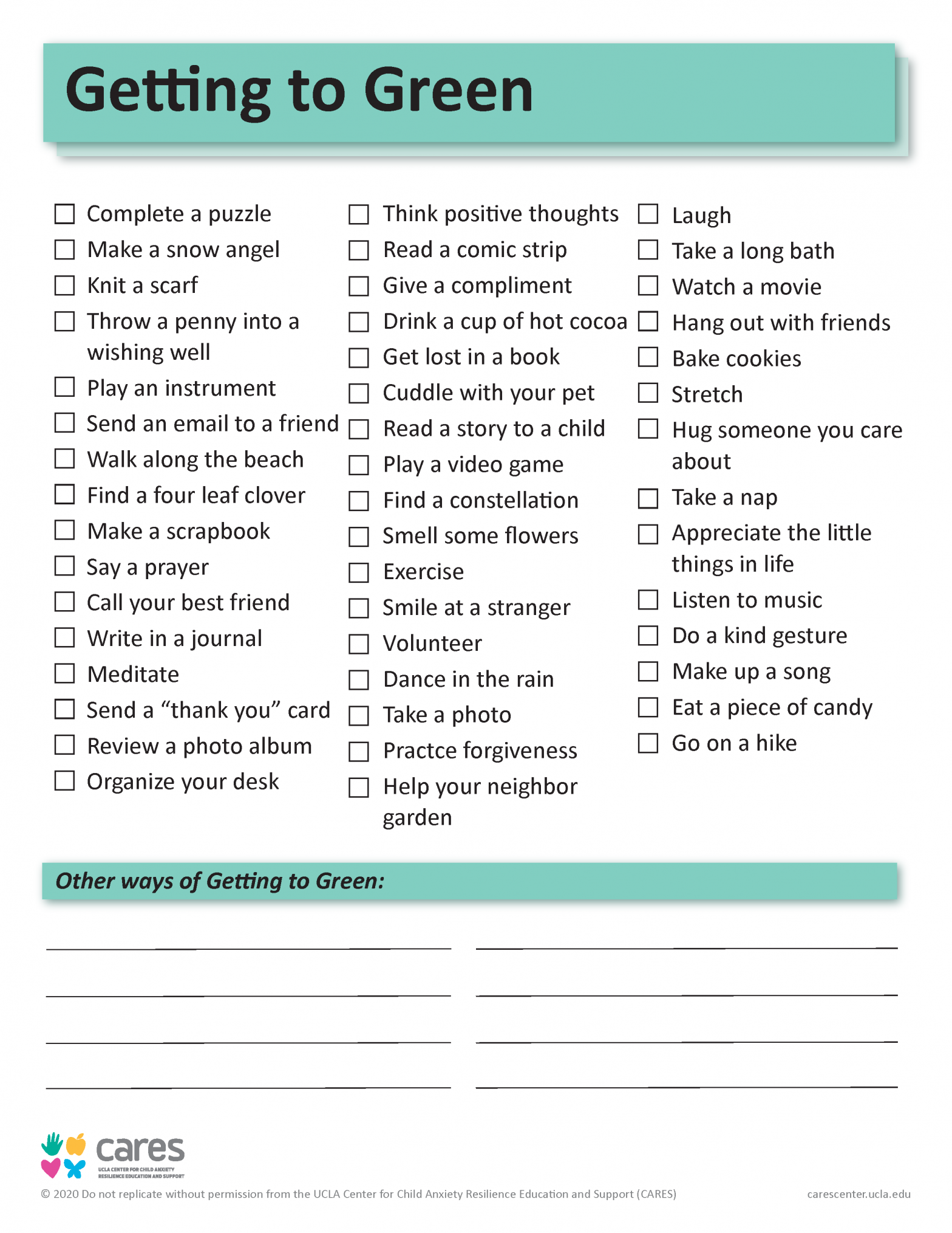 Getting to Green – UCLA CARES Center