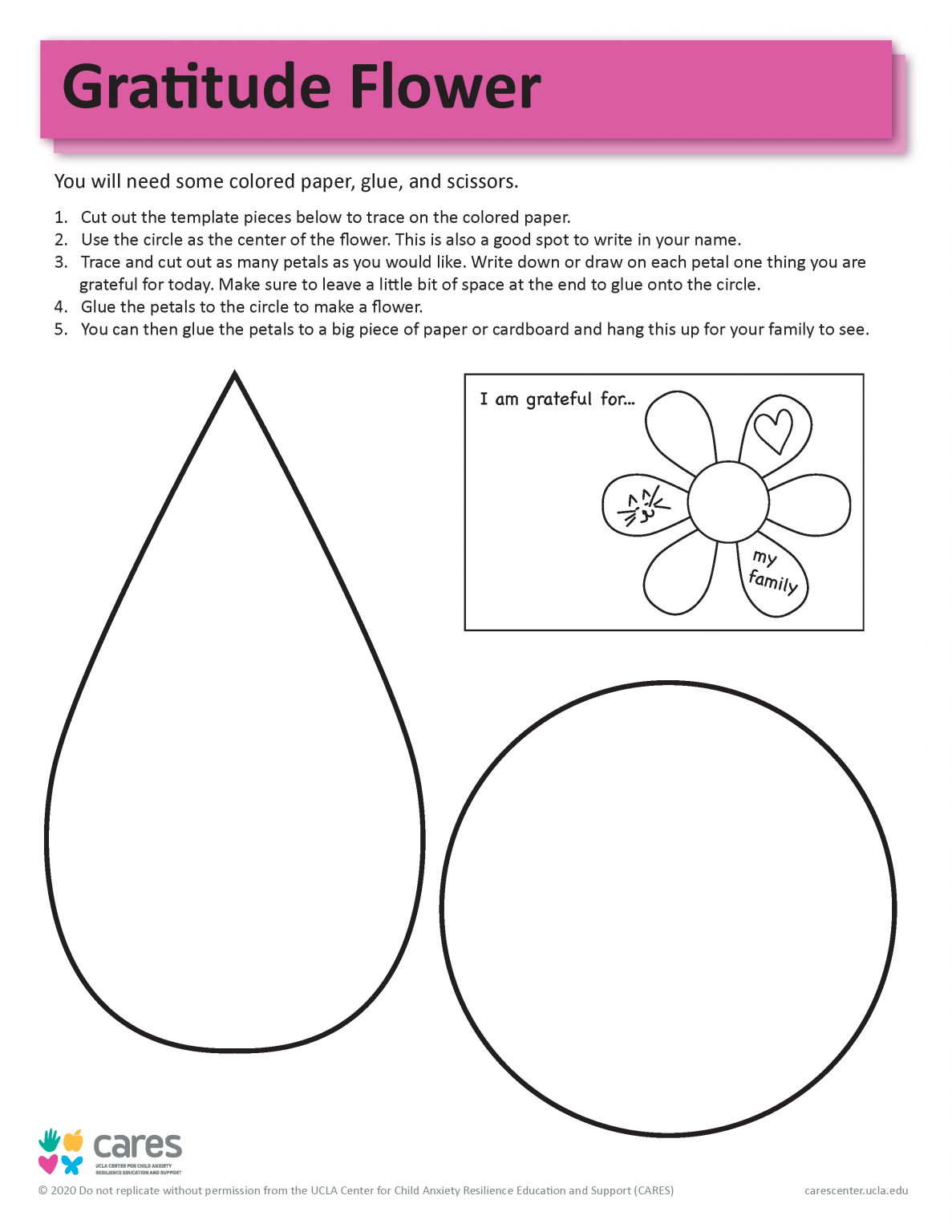 Gratitude Flower – UCLA CARES Center