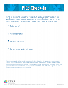 PIES Check-In – UCLA CARES Center