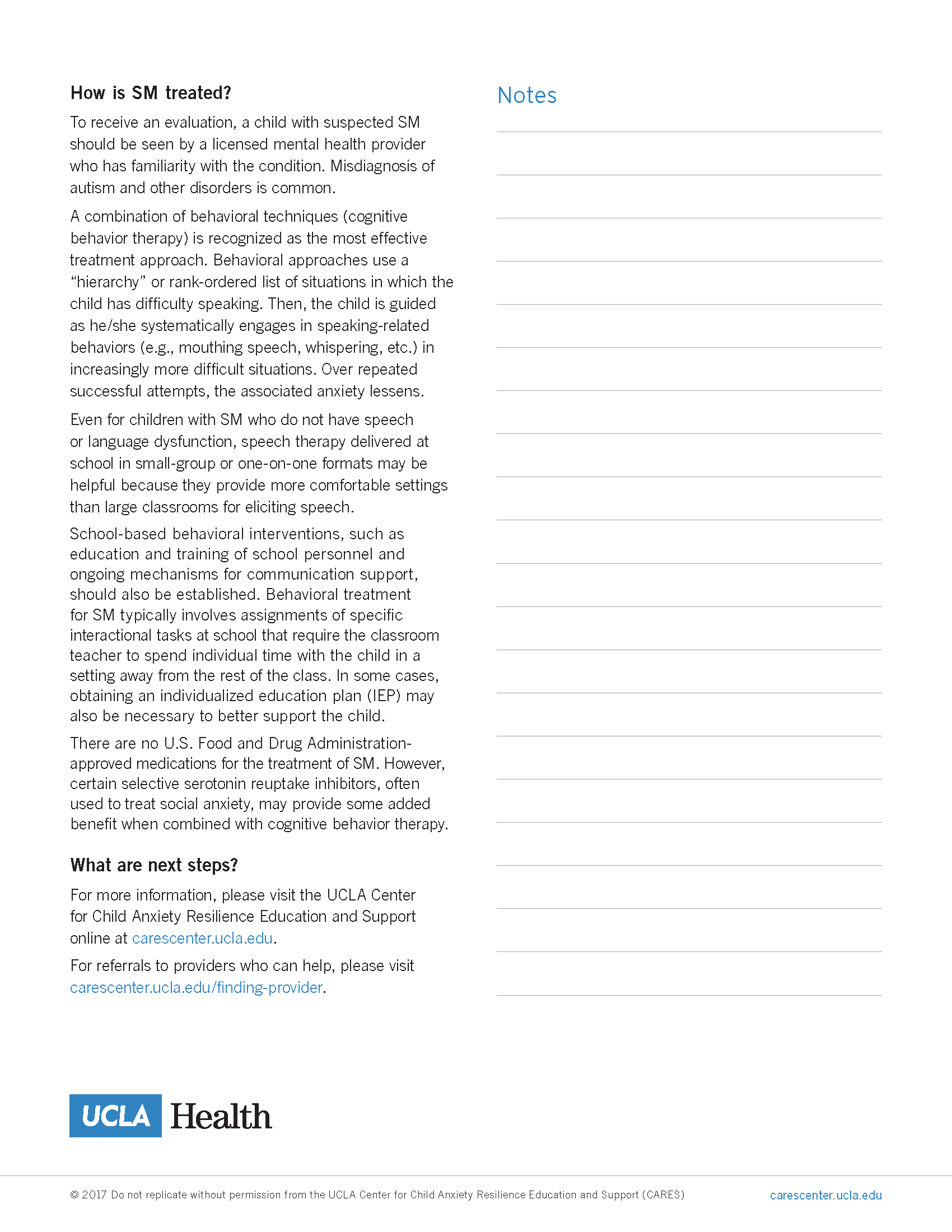 Understanding Selective Mutism – UCLA CARES Center