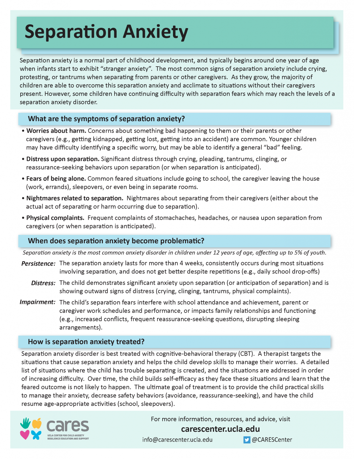 Separation Anxiety Tips – UCLA CARES Center