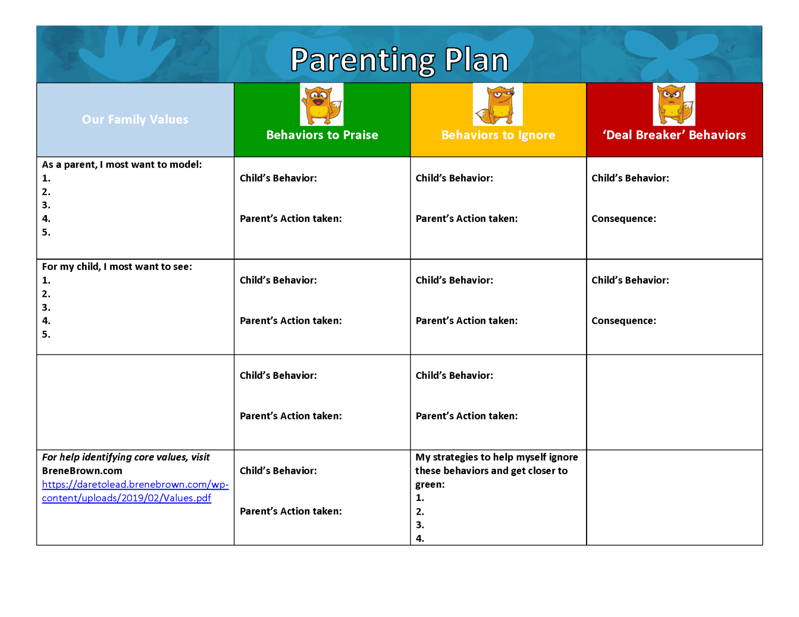 Parenting Plan – UCLA CARES Center
