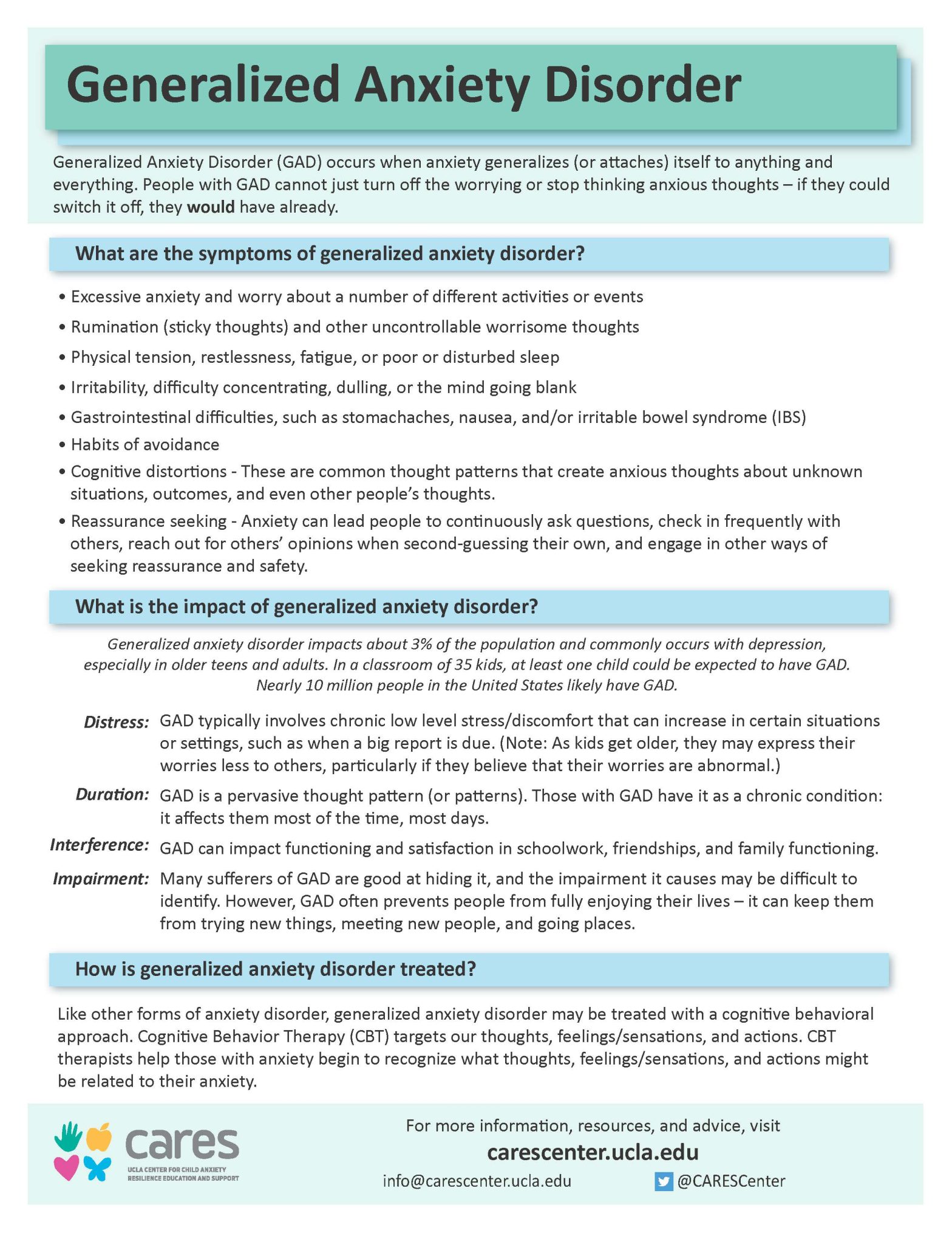 Generalized Anxiety Disorder – UCLA CARES Center